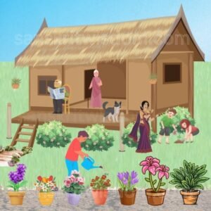 Short Picture Description of a Home Garden